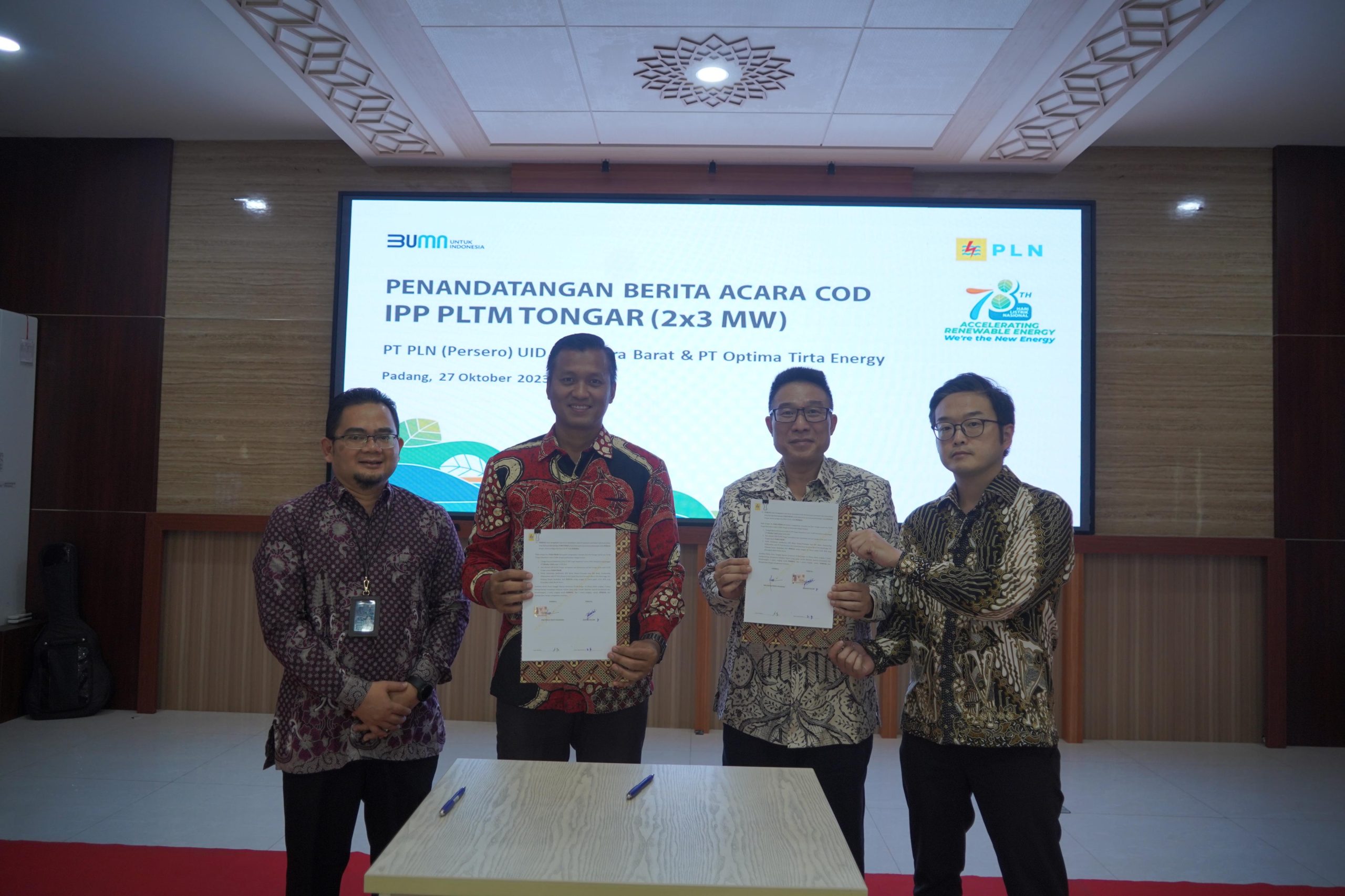 Kado HLN ke-78, PLTM Tongar Resmi Bergabung Bauran EBT Sumbar Makin ...